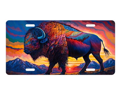 Tribal Buffalo Decorative Front License Plate Cute Car License Plate | eBay