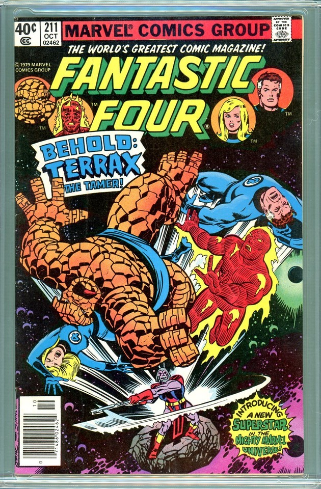 Fantastic Four #211 CGC 7.0 - first appearance of Terrax - Galactus ...