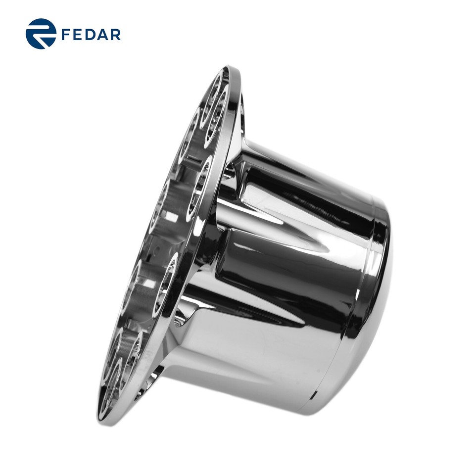 Chrome Rear Axle Wheel Cover with Hub Cap 33mm Lug Nuts for Semi Truck ...