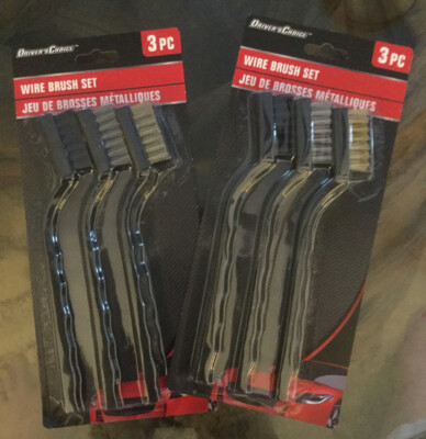 2) Driver’s Choice Detailing Wire Brush 3 ct Set Heavy Duty Mini ...