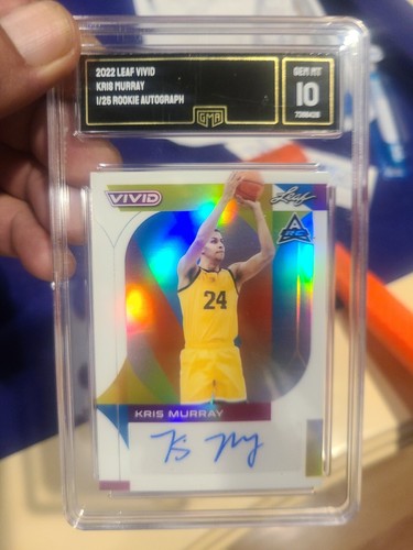 2022 Leaf Vivid Kris Murray NBA Rookie 1st draft # 1 /25 Autographed ...
