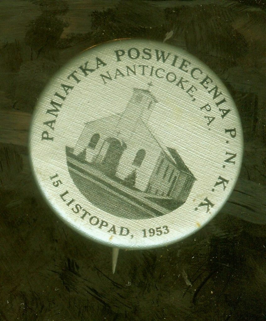 1953 "Pamiatka Poswiecenia PNKK" Naticoke, PA. 1 1/2" pin | eBay