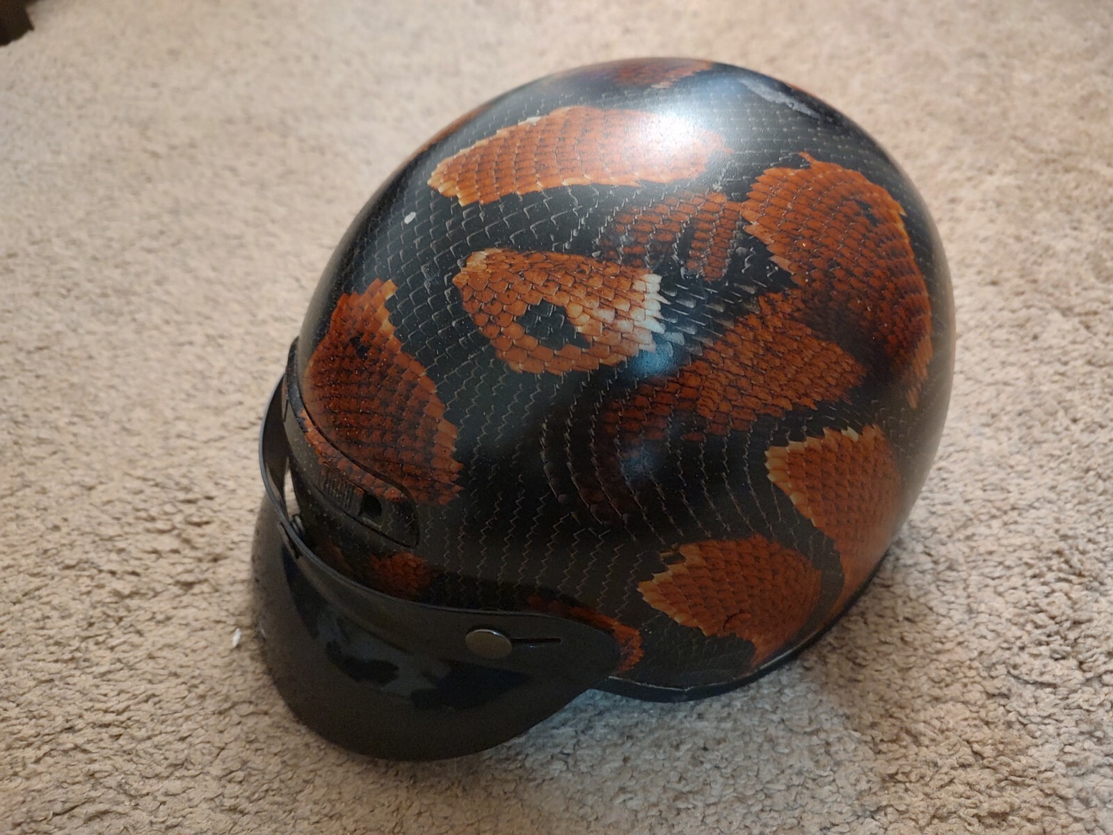 Fulmer Motorcycle Helmet Af-15 SNAKESKIN CUSTOM GRAPHIC SIZE MEDIUM 🐍 ...