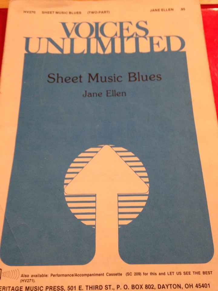 Lot 4 Copies SHEET MUSIC BLUES Two-Part Choral Choir Music School ...