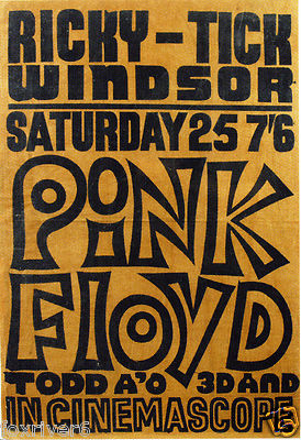 PINK FLOYD Rare Concert Handbill / Flyer 1967 Ricky-Tick Club, Windsor ...