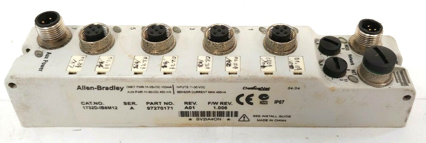 Allen Bradley 1732D-IB8M12 Ser. A Devicenet Input Module | eBay