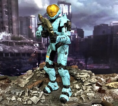 McFarlane Halo 3 EVA Spartan CYAN 2008 Walmart Excl Open Card | eBay
