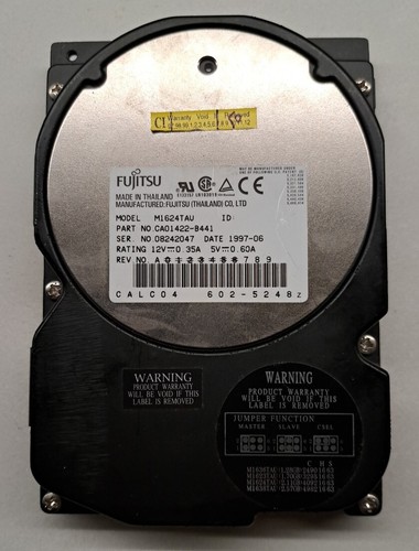 Vintage Hard Disk Drive FUJITSU M1624TAU 1997, 2.11GB | eBay