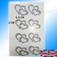 Double Heart Stickers Diamante Sparkly Open Design Love Romance Wedding ...