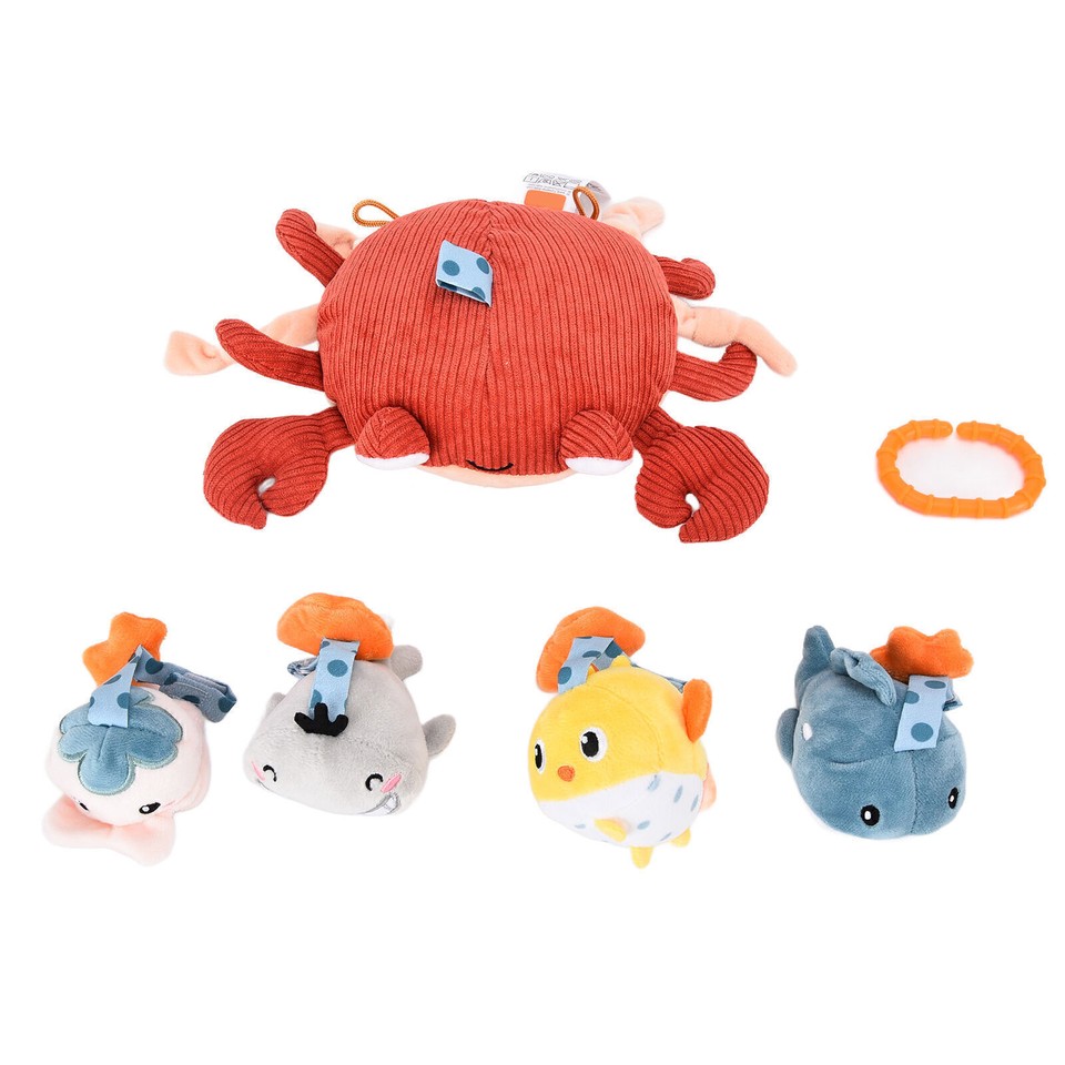 Baby Crib Mobile Baby Bed Rattles Hanging Plush Crab Bell Toys Stroller ...