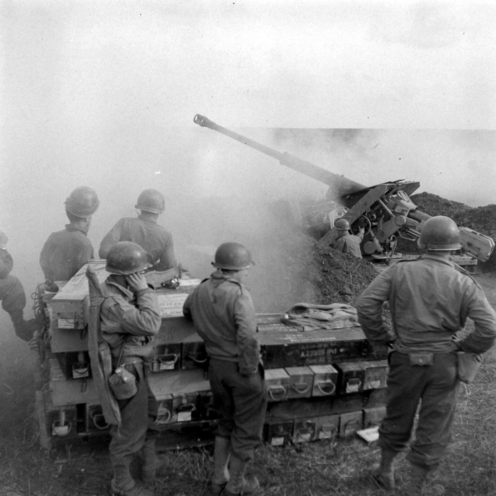 WW2 WWII Photo World War Two / US Army Tests German 88mm Guns France ...