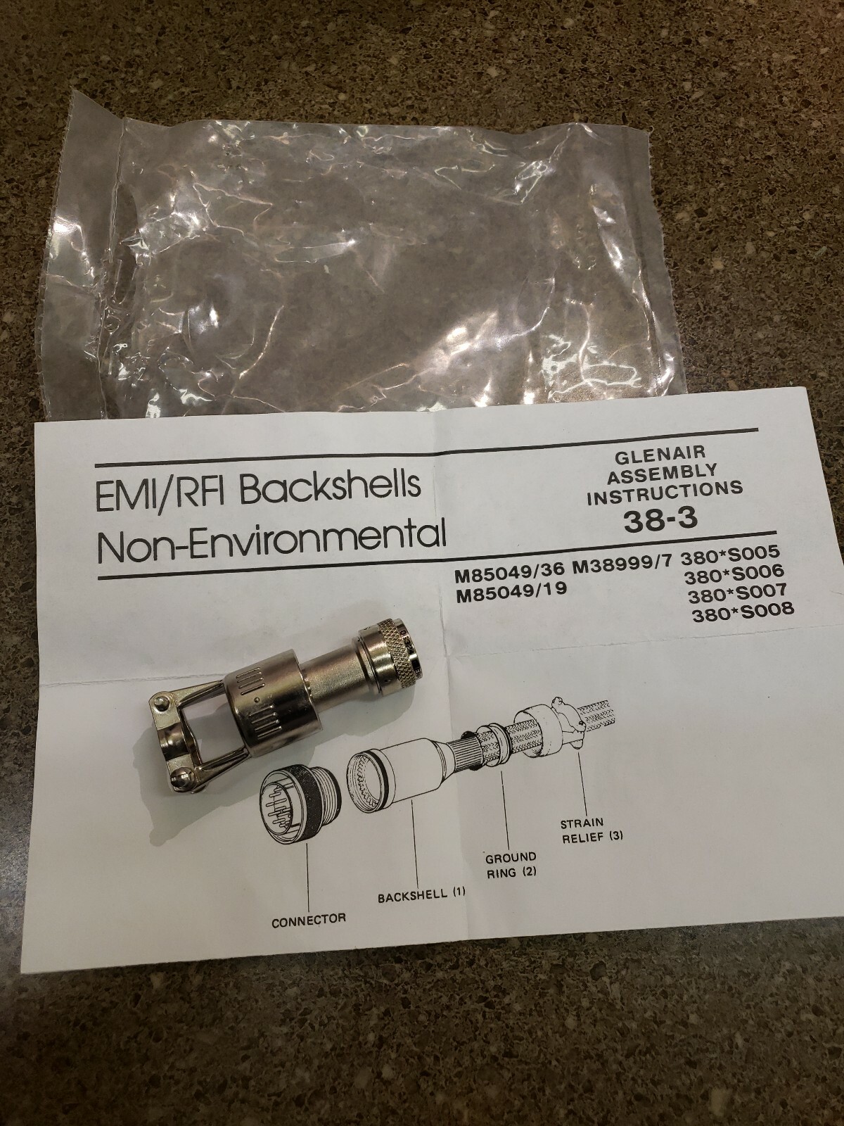 Glenair EMI/RFI Backshell M85049/1911N03 1637 Connector | eBay