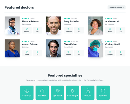Doctors Directory Website Design with Free VPS Web Hosting and ...