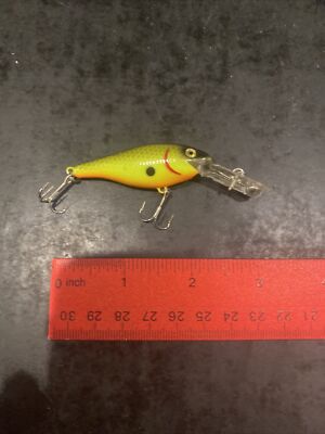 Rebel Double Deep Shad R 3” Never Fished Black Chart Orange Belly | eBay