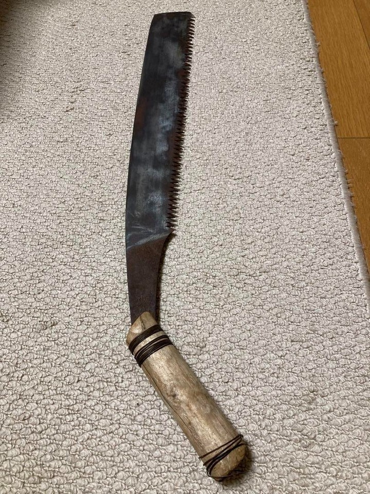 Antique Vintage Japanese Old Long Hand saw Carpentry tool Single edge ...