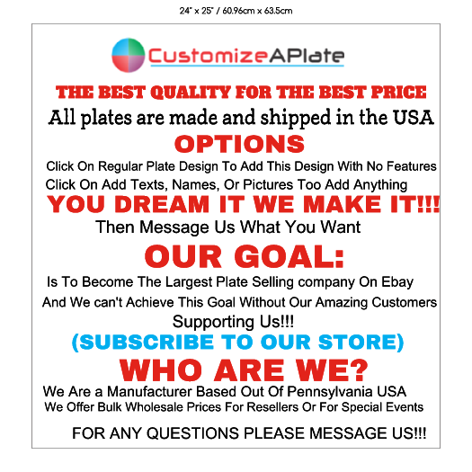 Custom Personalized License Plate With Add Names To Bear Teddy Teddy ...