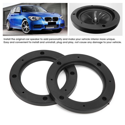2pcs 4in Car Audio Loud Speaker Ring Pad Black Automobile Modification ...