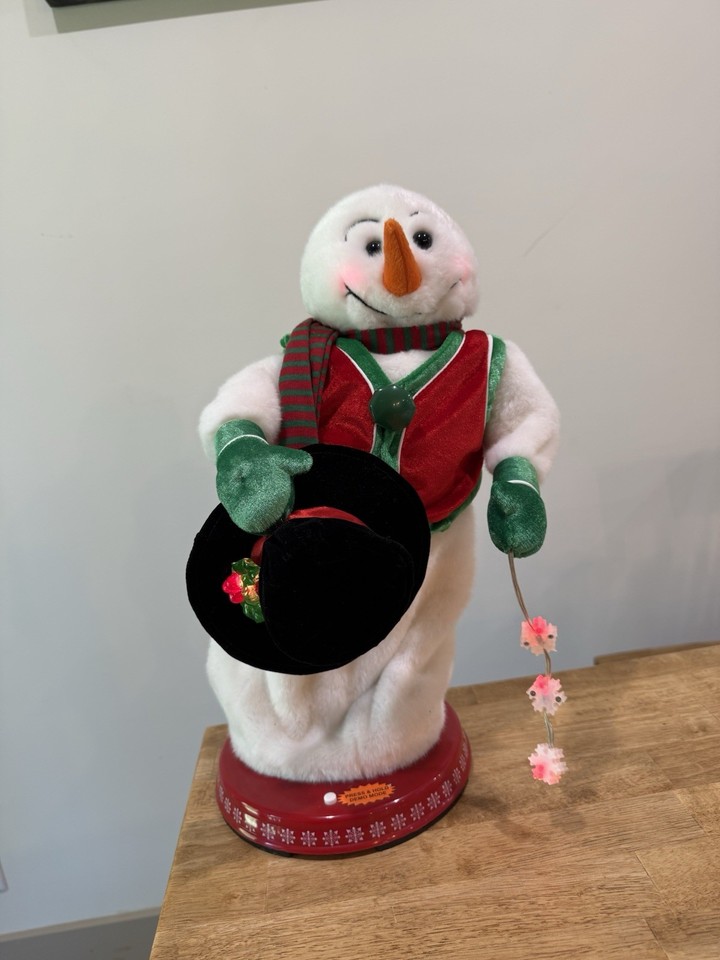 Vintage Gemmy Snow Miser Snowflake Spinning Singing Snowman Works ...
