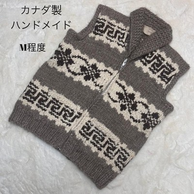 One Of A Kind Cowichan Vest Hill'S Native Art Low Gauge M | eBay