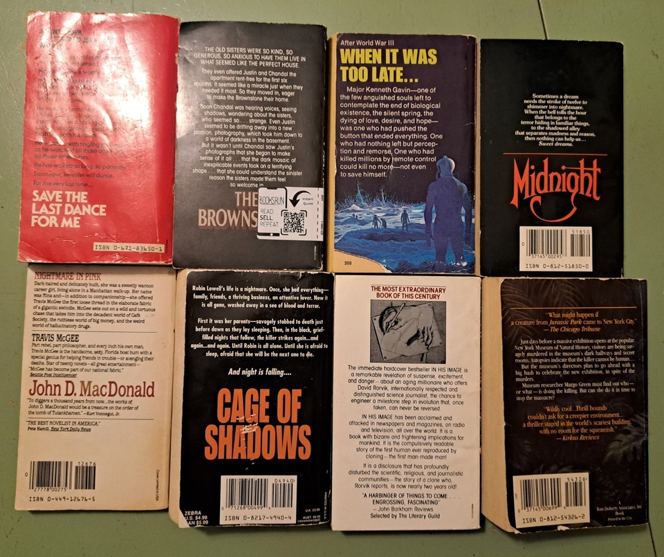 Paperbacks From Hell Lot 8 Horror Novels The Brownstone Dark December ...