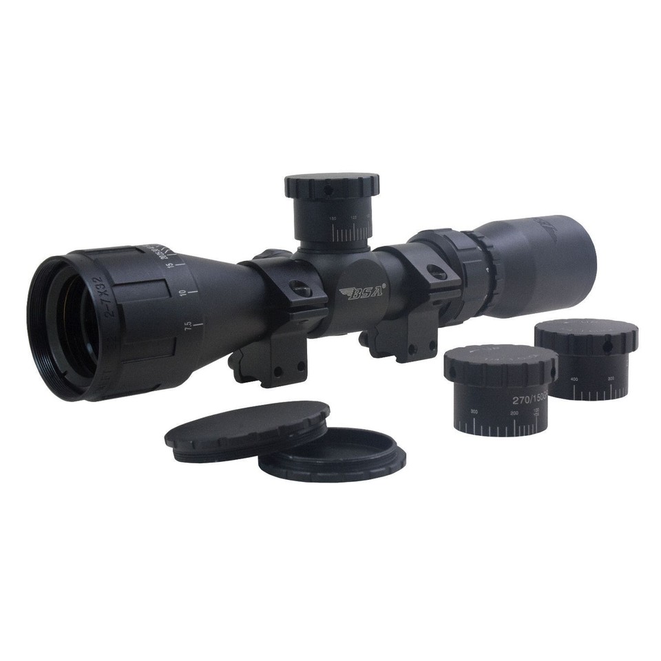 BSA Optics Sweet 22 Rimfire Scope 2-7X32mm 1" Maintube 30/30 Duplex ...