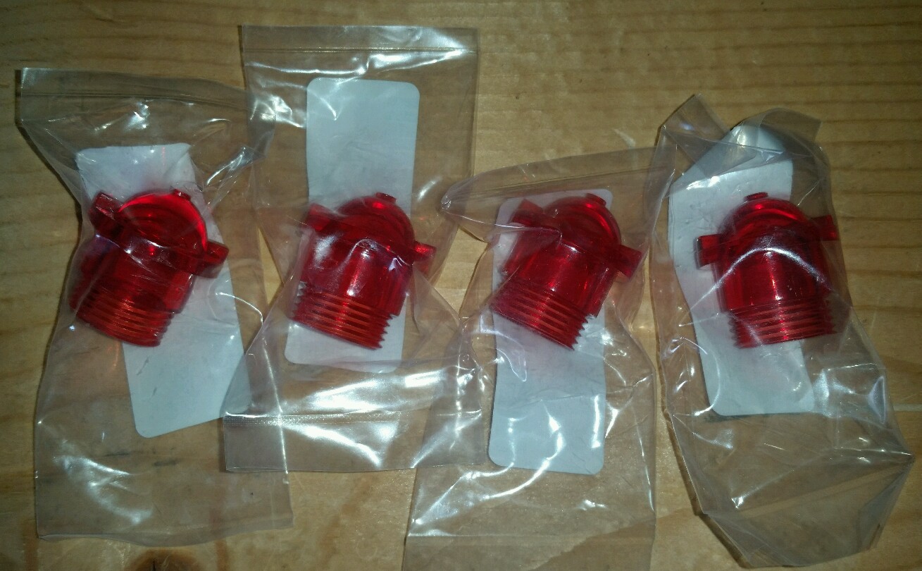 4 New Red Indicator Light Lens For Military Vehicles P/N 7358672 ...