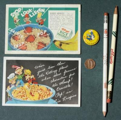 1930-50s Era Kellogg's Cereal 5 piece premium set Rice Krispies Tony ...