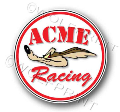 Acme Racing Left Coyote Sticker 4.25" Round Waterproof Outdoor Vinyl ...