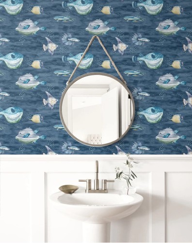 Daisy Bennett Wallpaper OCEANNA Puffer Fish Whimsical | eBay