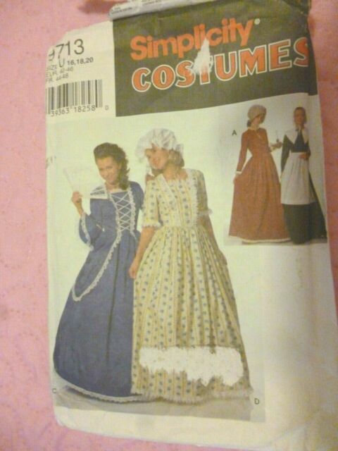 Simplicity 9713 Costume Pattern 18th and 19th Century Costumes U 16-20 ...