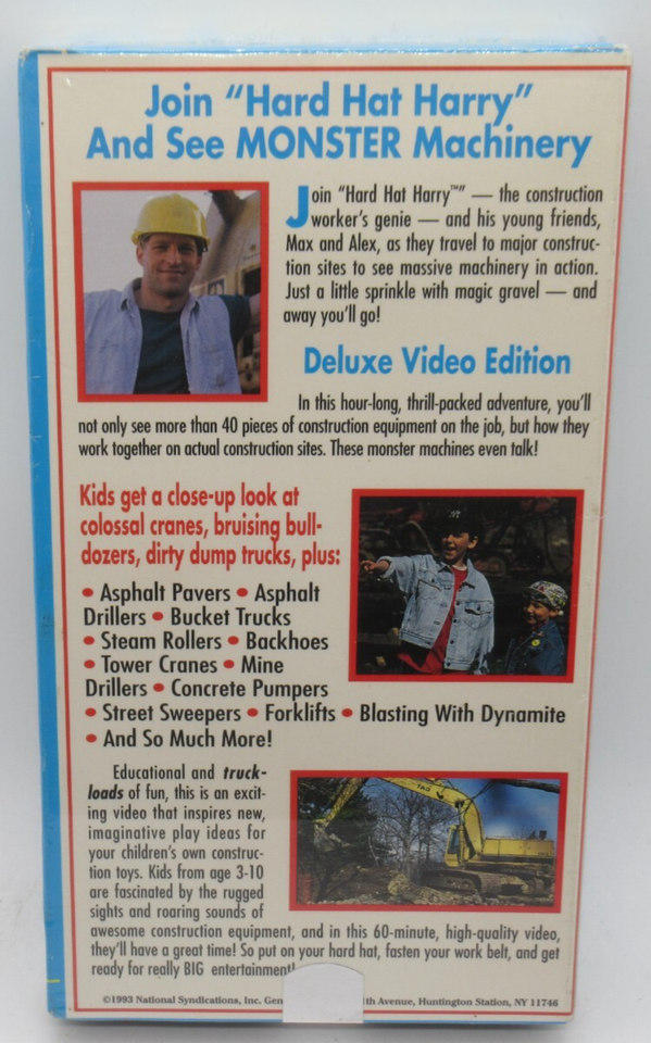 HARD HAT HARRY - REAL LIFE GIANT CONSTRUCTION EQUIPMENT FOR KIDS VHS ...