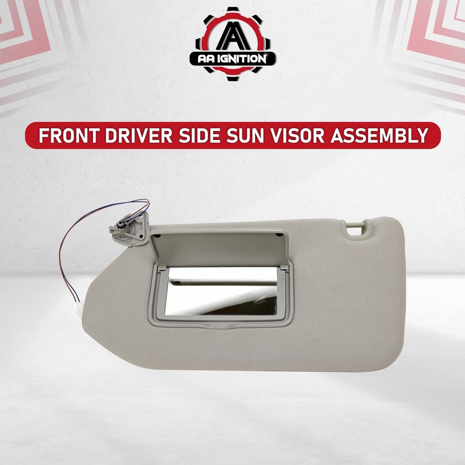 Driver Side Sun Visor Left Side Tan with Lamp - Compatible with Nissan ...