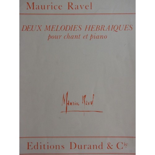 RAVEL Maurice Deux Mélodies Hébraïques Chant Piano | eBay