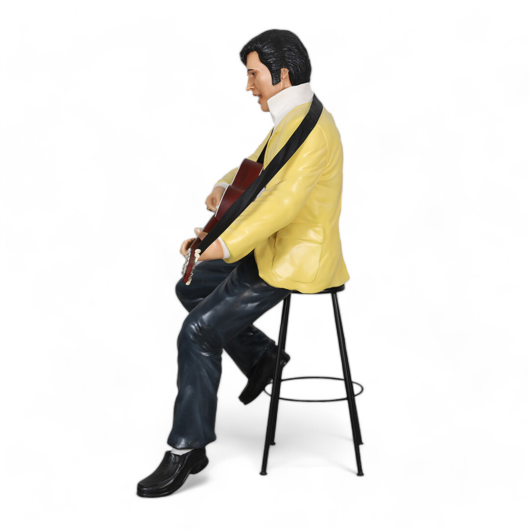 Elvis Statue - Life Size - Elvis Statue Sitting On Stool Life Size | eBay