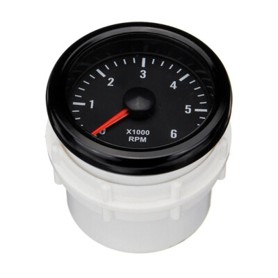 12V 52mm Rev Counter 0-6000 RPM Analogue Tachometer Tacho Gauge Meter ...