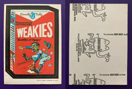 1973 Wacky Packages 1st Series 1 Weakies Cereal Black LUDLOW RARE | eBay