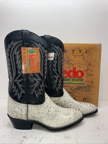 New Men’s White Python Skin Laredo Cowboy Boots. 68061 10.5 10 1/2 E W ...