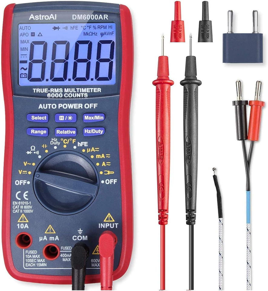 Digital Multimeter, TRMS 6000 Counts Multimeters Manual and Auto ...