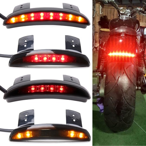 LED Fender Brake Turn Signal Tail Light For Harley Dyna Super Wide ...