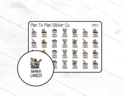 2181-2~~Make Lunch Planner Stickers. | eBay
