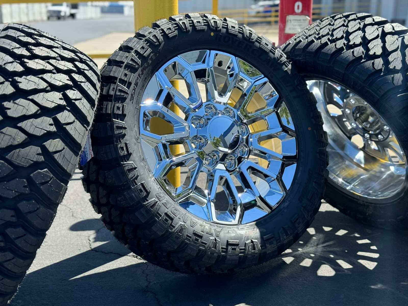 2026 22" Rims Wheels 35" Tires 8x180 GMC Sierra HD Chevy Silverado 2500 ...