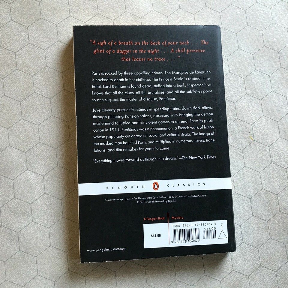 Fantomas penguin Classics Marcel Allain Pierre Souvestre pb '06 book ...