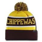 CMU Central Michigan University Chippewas NCAA Winter Pom Cuff Beanie ...