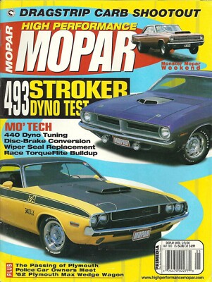 High Performance Mopar magazine May 2000 good condition Dodge Plymouth ...