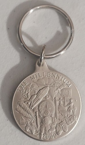 Vintage 2000 THE MILLENNIUM Key Chain Key Ring Silver Dollar | eBay