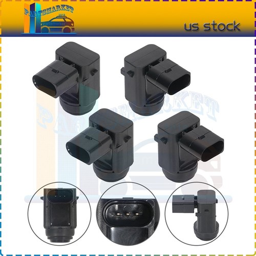 4x Fits Volkswagen Golf 03-05 Black PDC Backup Reverse Parking Sensor ...