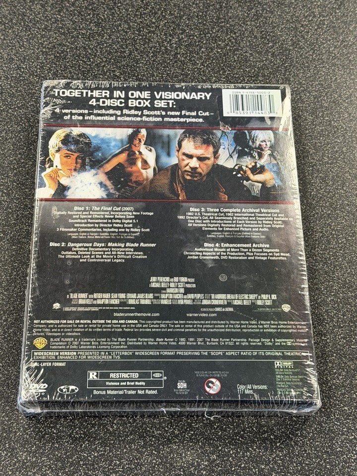 Blade Runner DVD Four Disc Collector's Edition (Harrison Ford) FACTORY SEALED!! | eBay