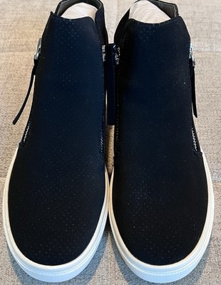 JustFab Kayden Wedge Sneaker Black Faux Suede Size 6 With Dust Bag | eBay