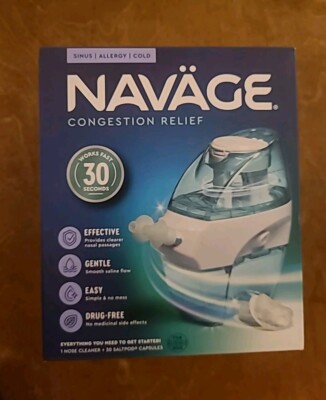 NAVAGE Nasal Care Saline Irrigation System Nose Cleaner SEALED Model ...