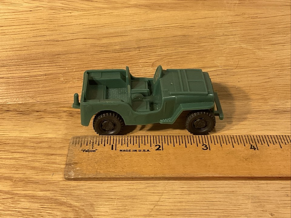 Vintage Marx Desert Fox Playset Dark Green Jeep | eBay
